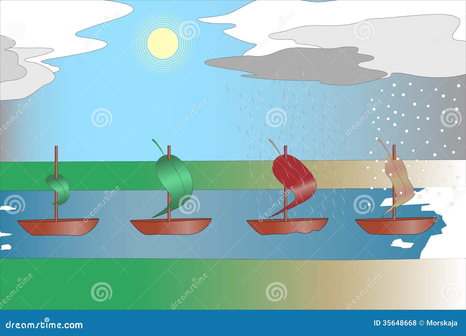 Passing of time stock vector. Illustration of summer - 35648668