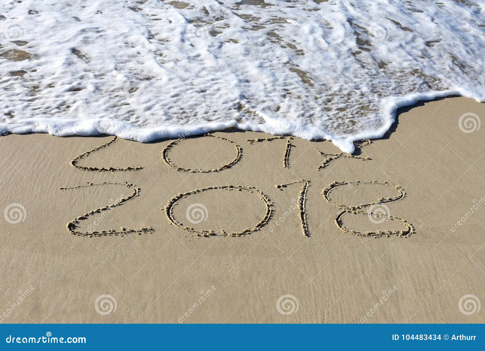 Passing To the New Year, 2017 To 2018. Stock Photo - Image of year ...