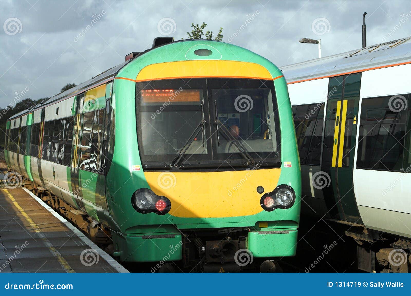 Passing trains stock image. Image of platform, coaches - 1314719