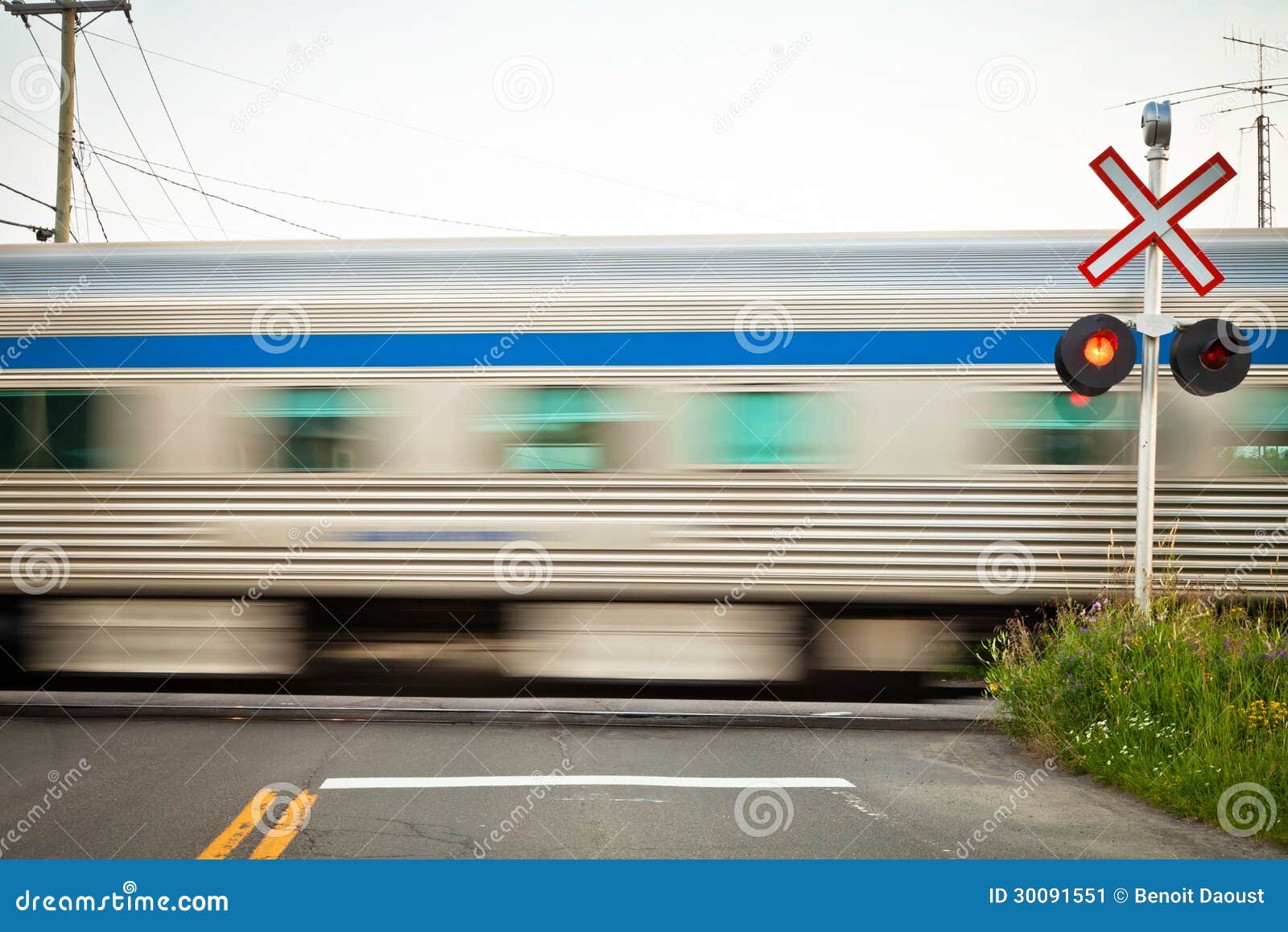 Passing trains stock image. Image of barrier, level, lines - 30091551