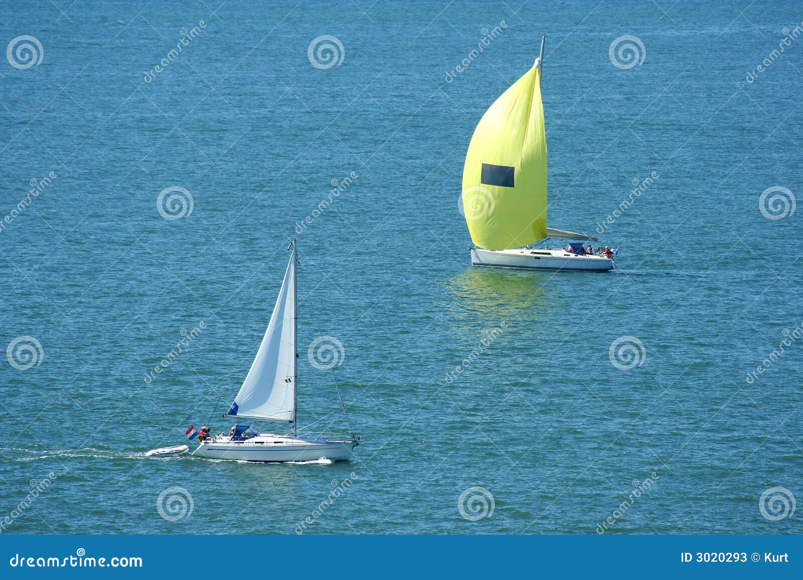 Passing yachts stock image. Image of passing, sailing - 3020293