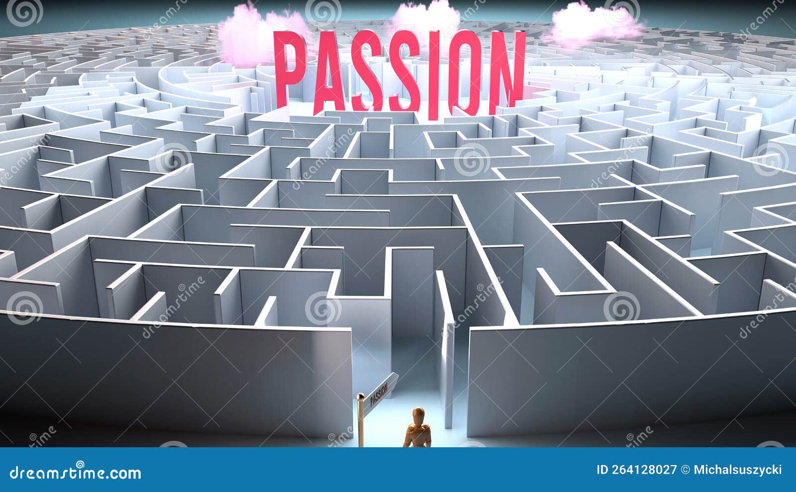 Passion and a Complicated Path To it Stock Illustration - Illustration ...