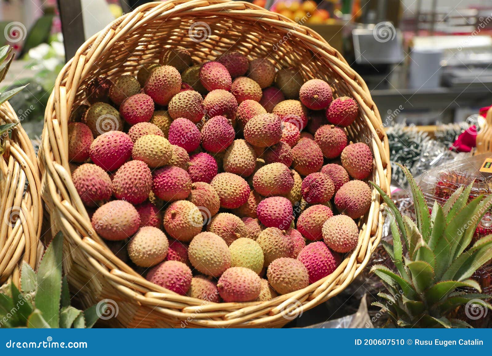 Passion Fruit Bulk on Basket Stock Photo - Image of flower, wildlife ...