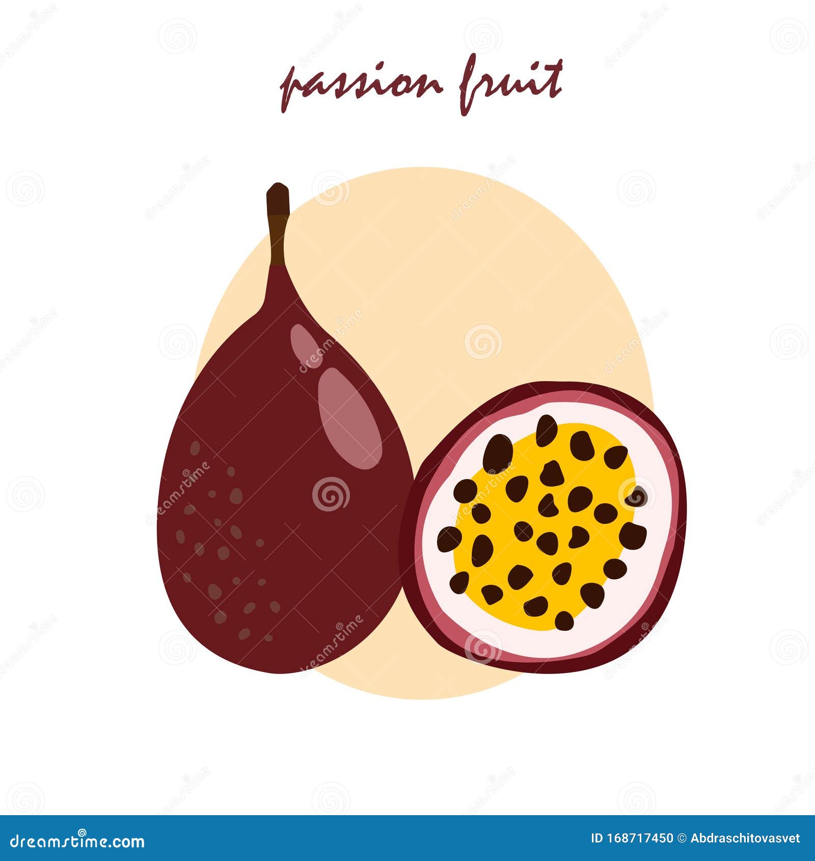 Passion Fruit Stock Vector Illustration Of Colored 168717450