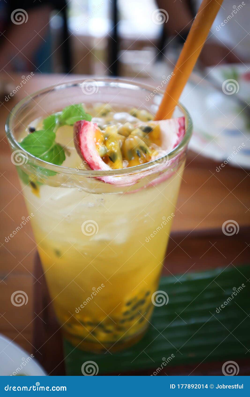 Passion Fruit Juice, Passion Fruit Soda Stock Photo - Image of lemon ...