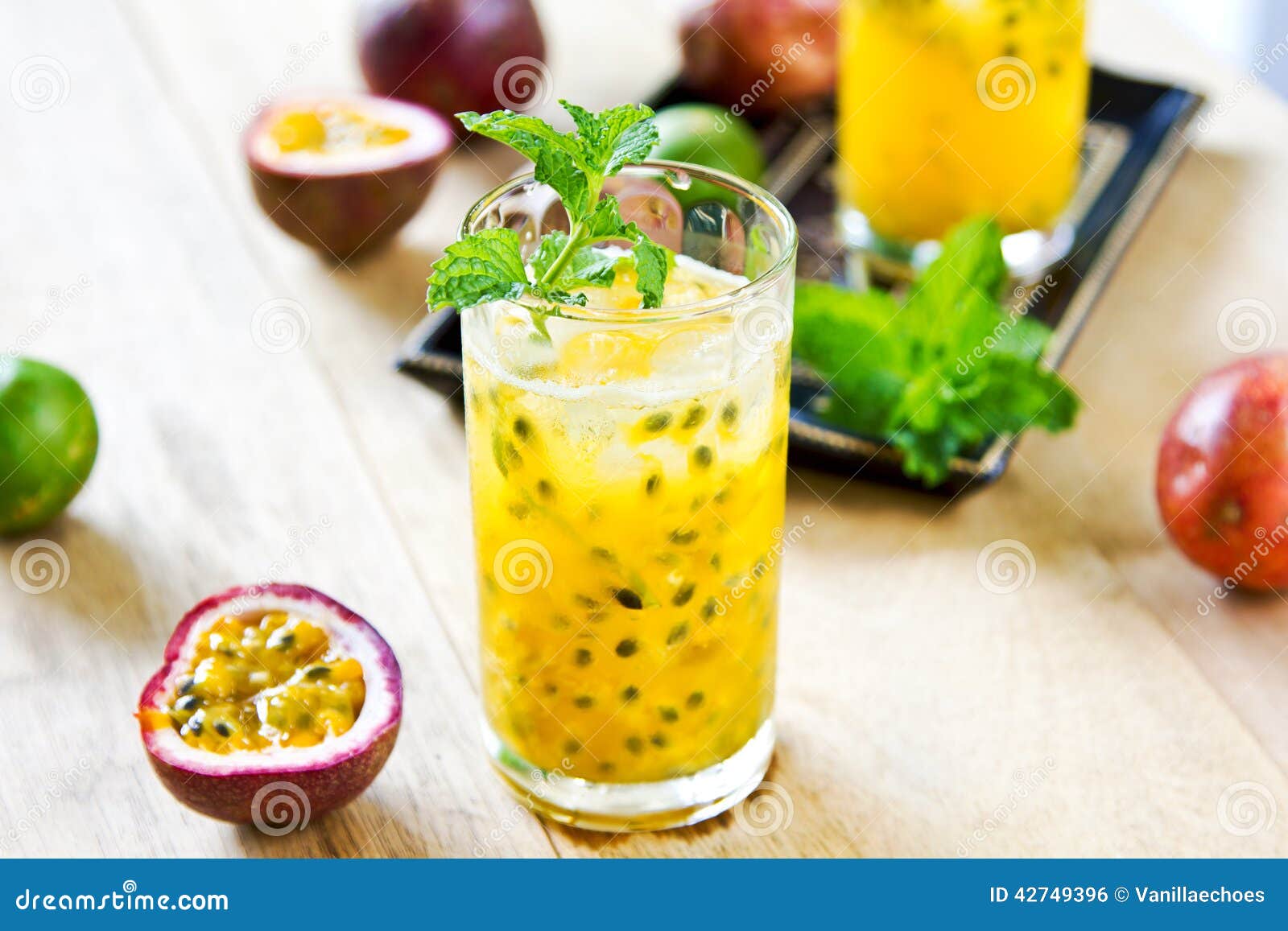 Passion Fruit with Lychee Mojito Stock Photo - Image of sour, fruit ...