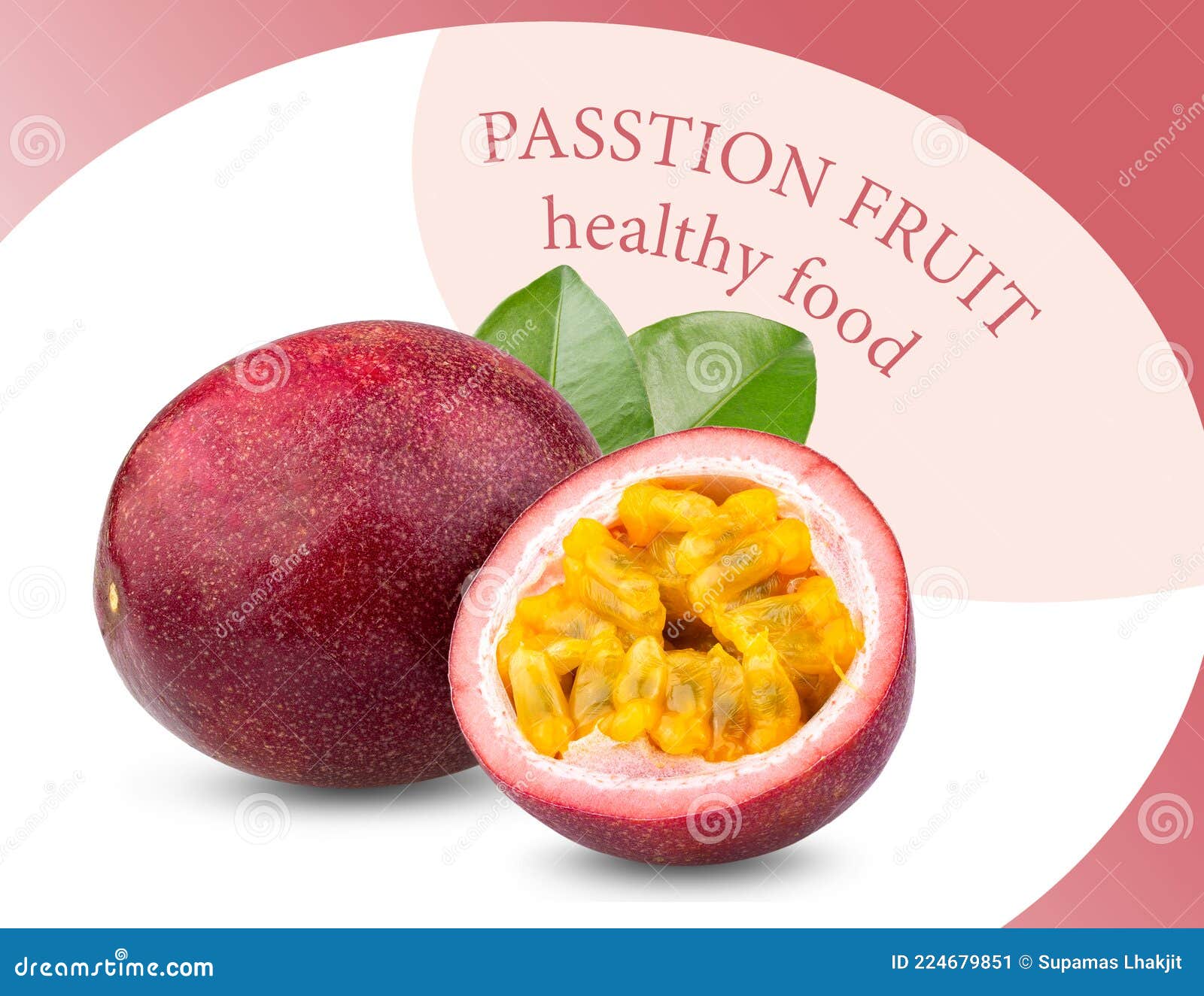 Passion Fruit on Pattern Colour Stock Image - Image of macro, fruit ...