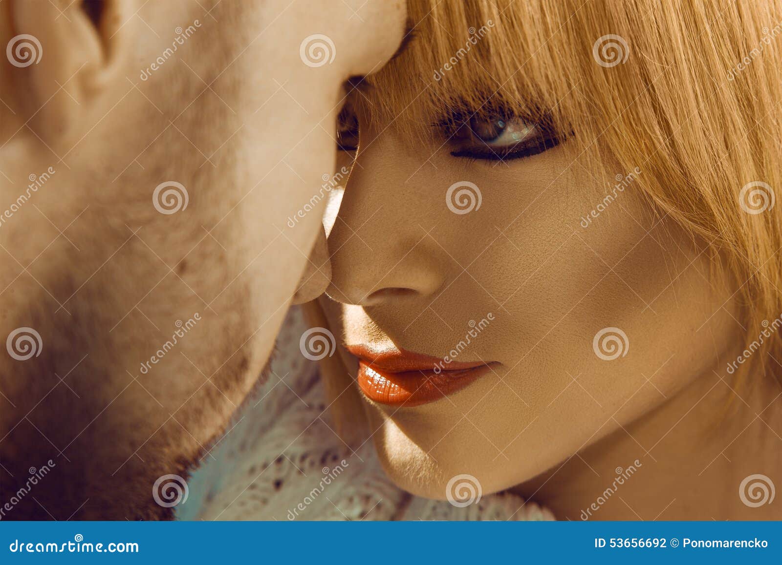 Passion Look at Each Others in Young Couple Stock Photo - Image of ...
