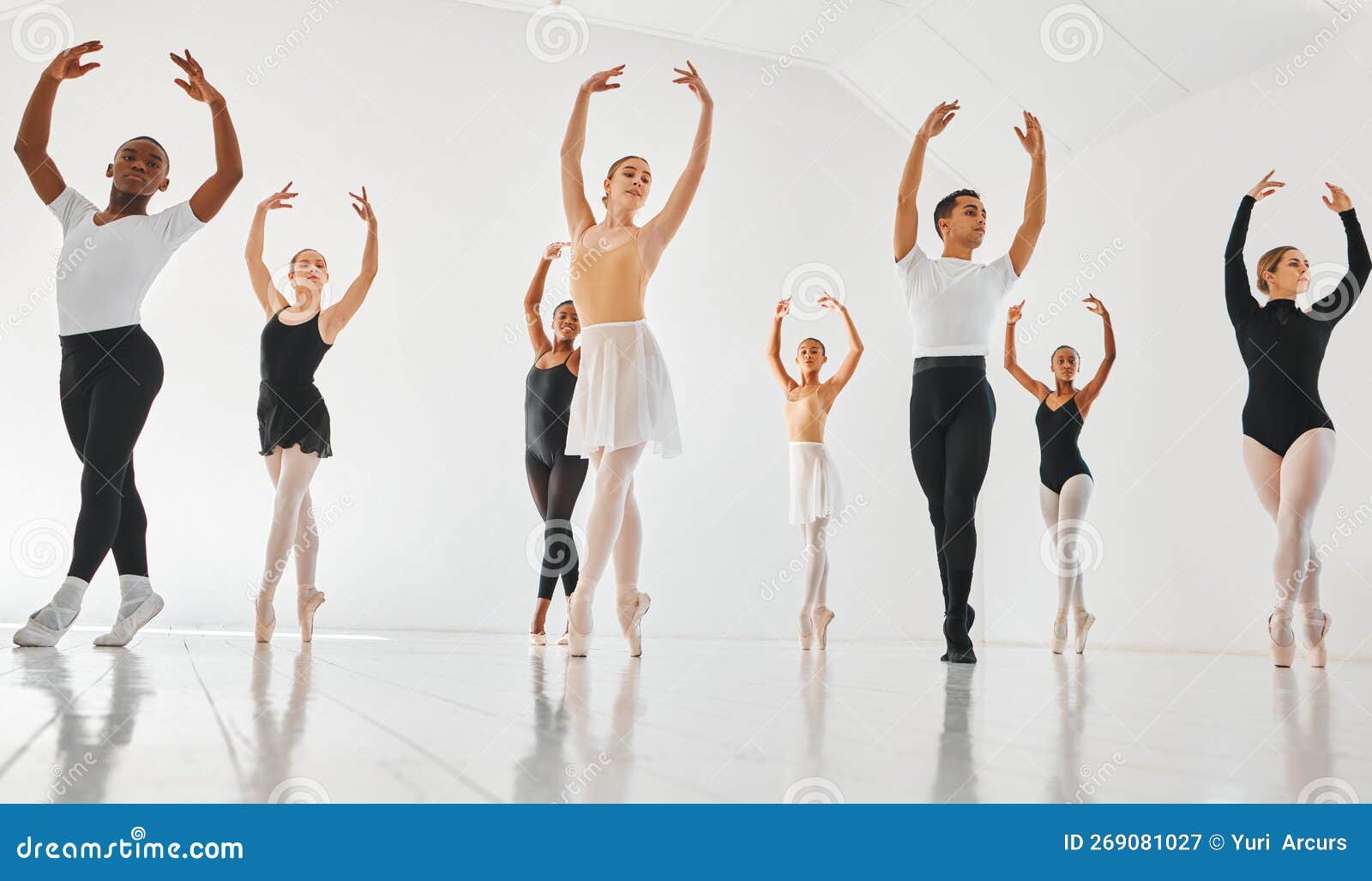 Passion Makes the Performance. a Group of Young Ballet Dancers ...
