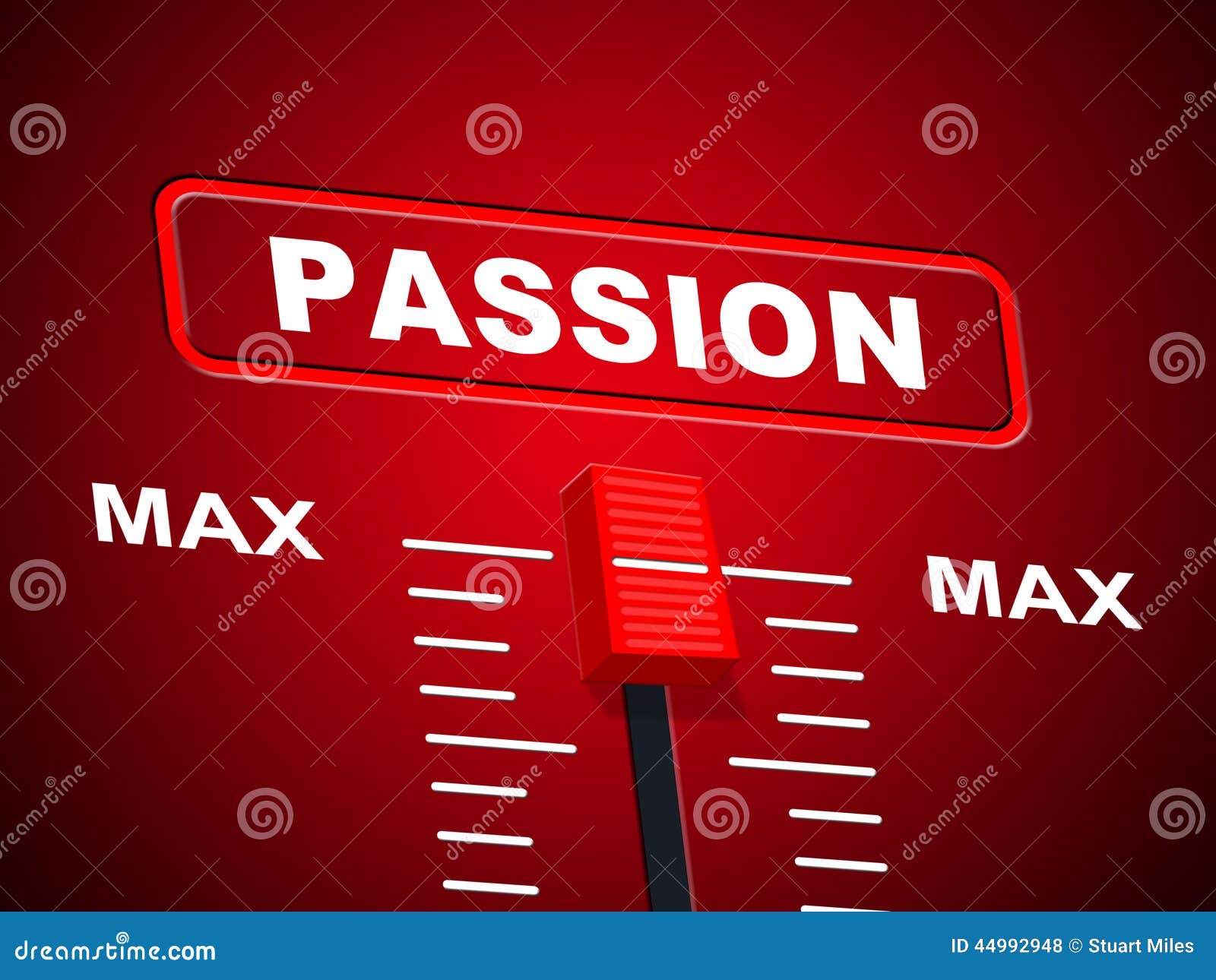 Passion Max Represents Upper Limit and Ceiling Stock Illustration ...