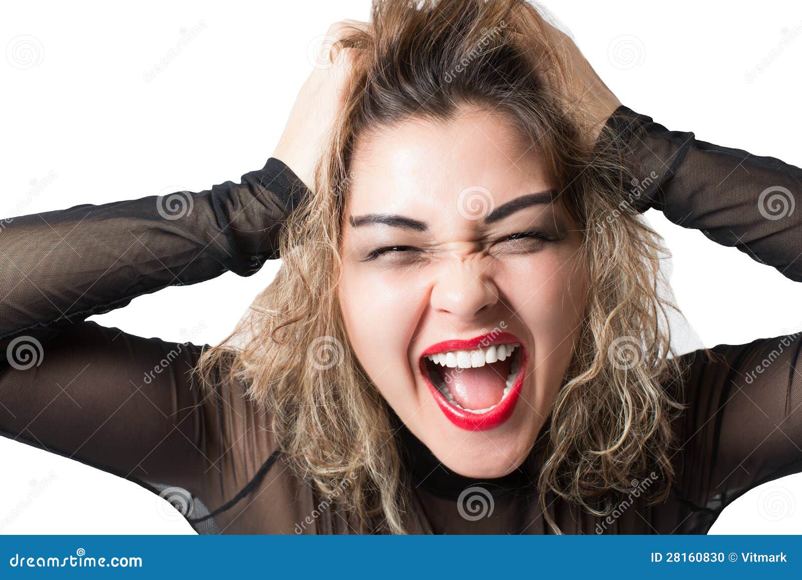 Aggressive Woman And Calm Smiley Woman Royalty-Free Stock Image ...