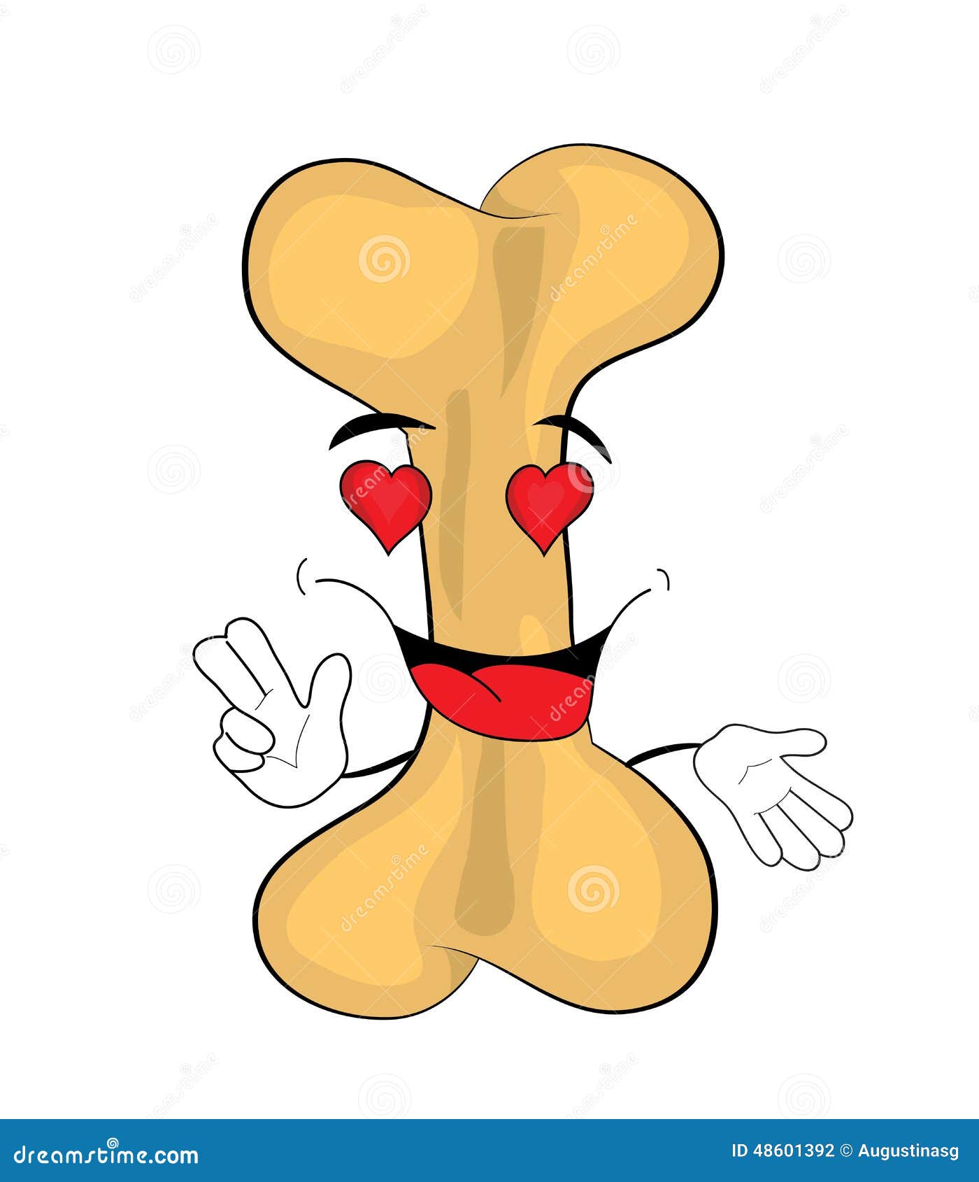 Passionate bone cartoon stock illustration. Illustration of human ...