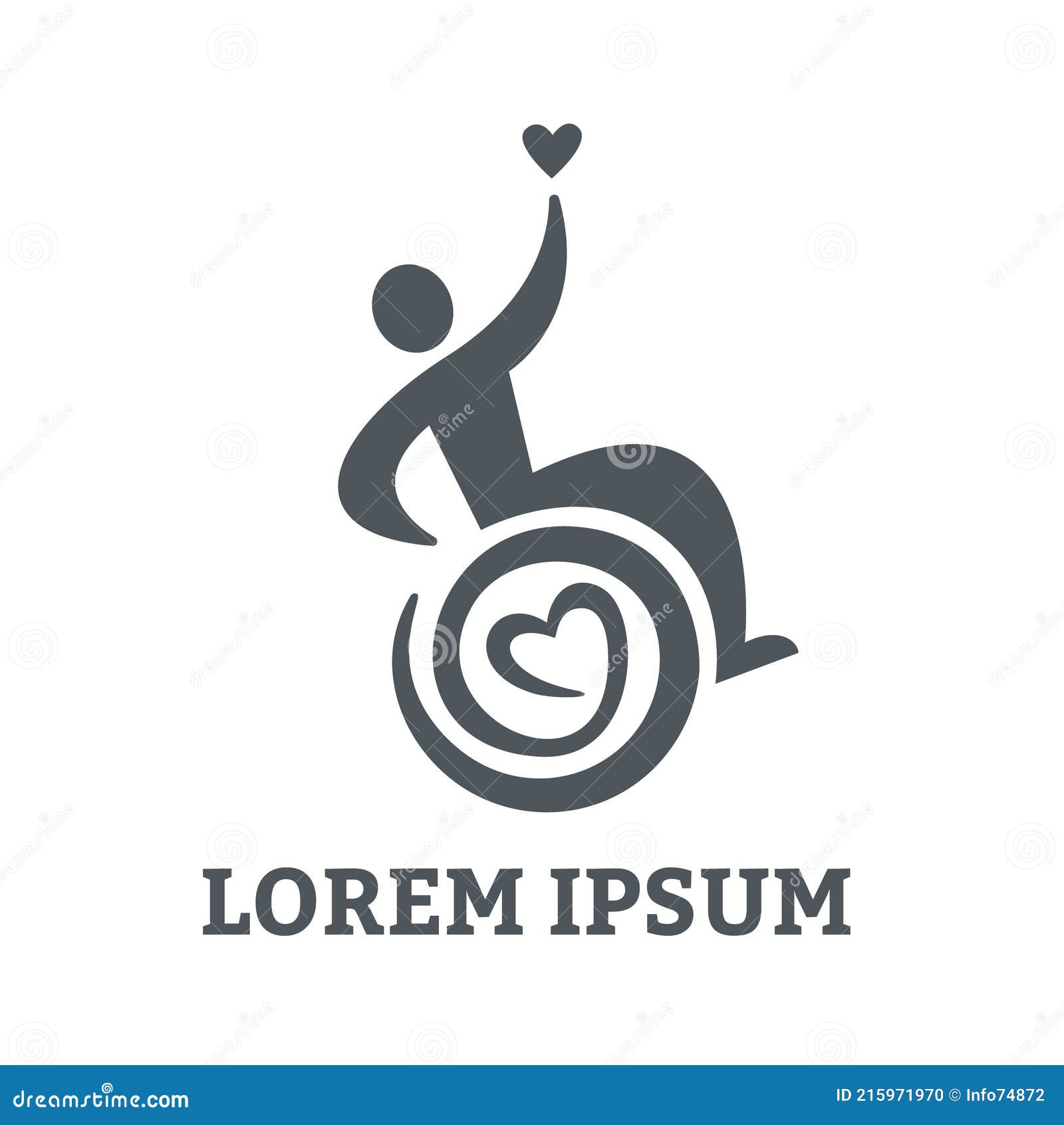 Passionate Disability People Support Logo. Wheel Chair Logo ...