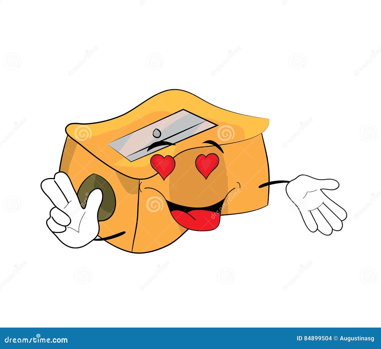 Passionate Pencil Sharpener Cartoon Stock Illustration - Illustration ...