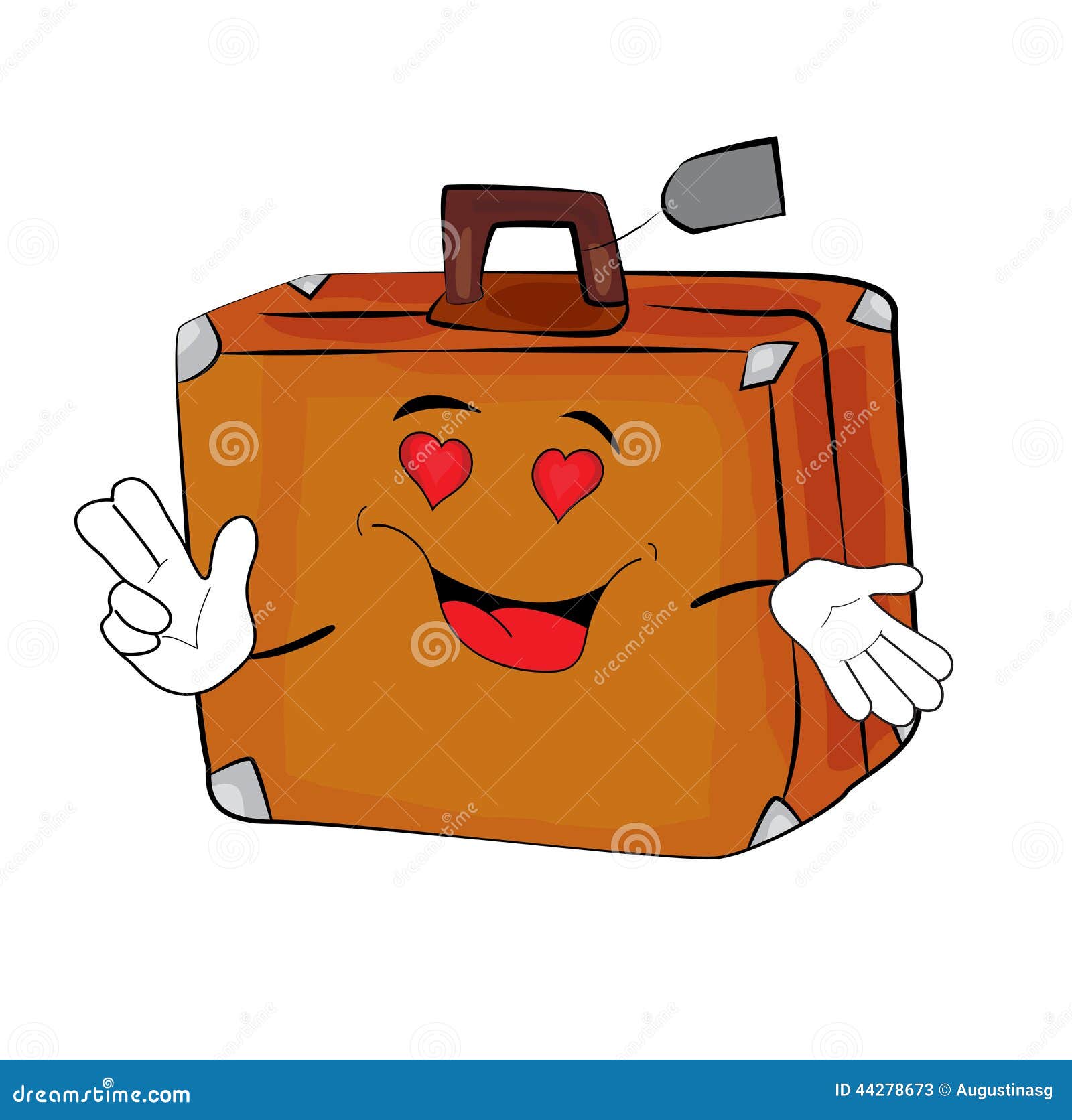 Passionate Suitcase Cartoon Stock Illustration - Illustration of ...