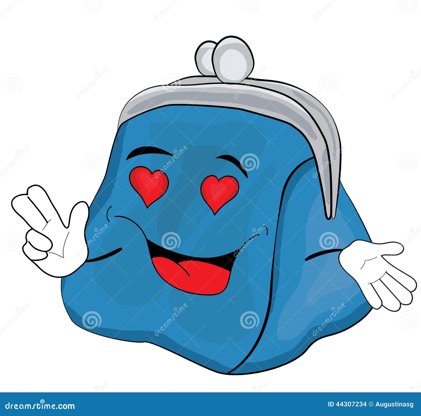 Passionate wallet cartoon stock illustration. Illustration of cartoon ...