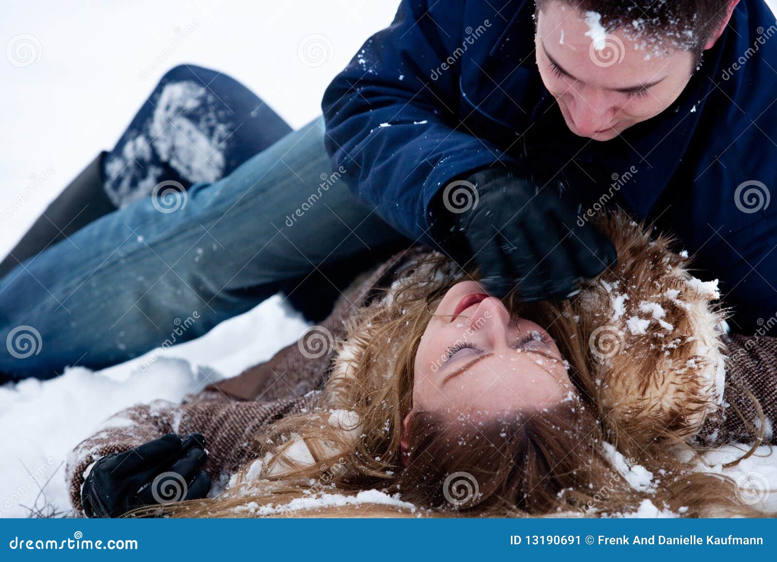 Passionate winter fight stock image. Image of adult, cold - 13190691