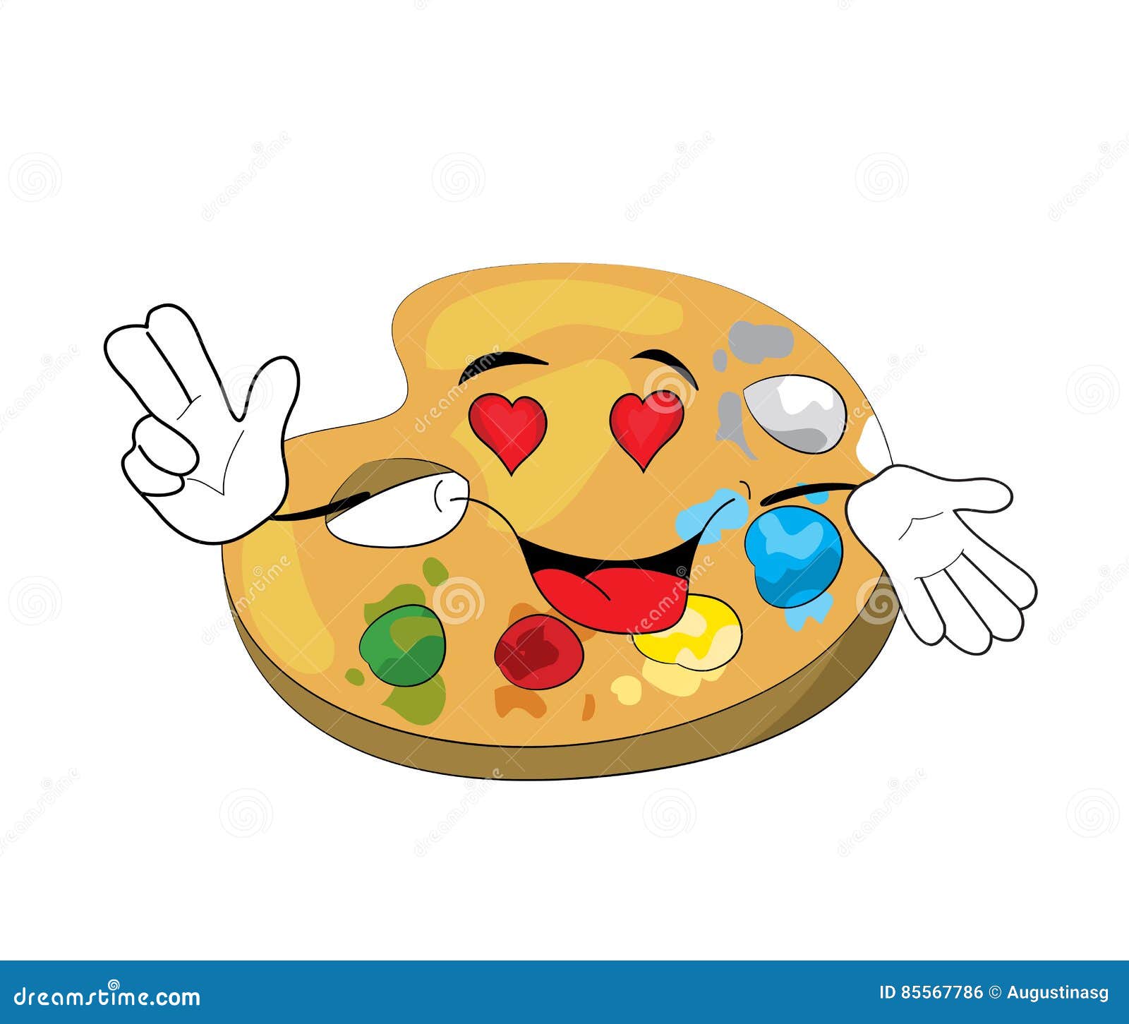 Passionated Palette Cartoon Stock Illustration - Illustration of ...