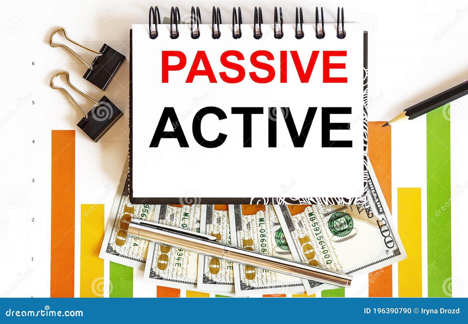 Passive And Active. Text From Letters Of The Wooden Alphabet Stock ...