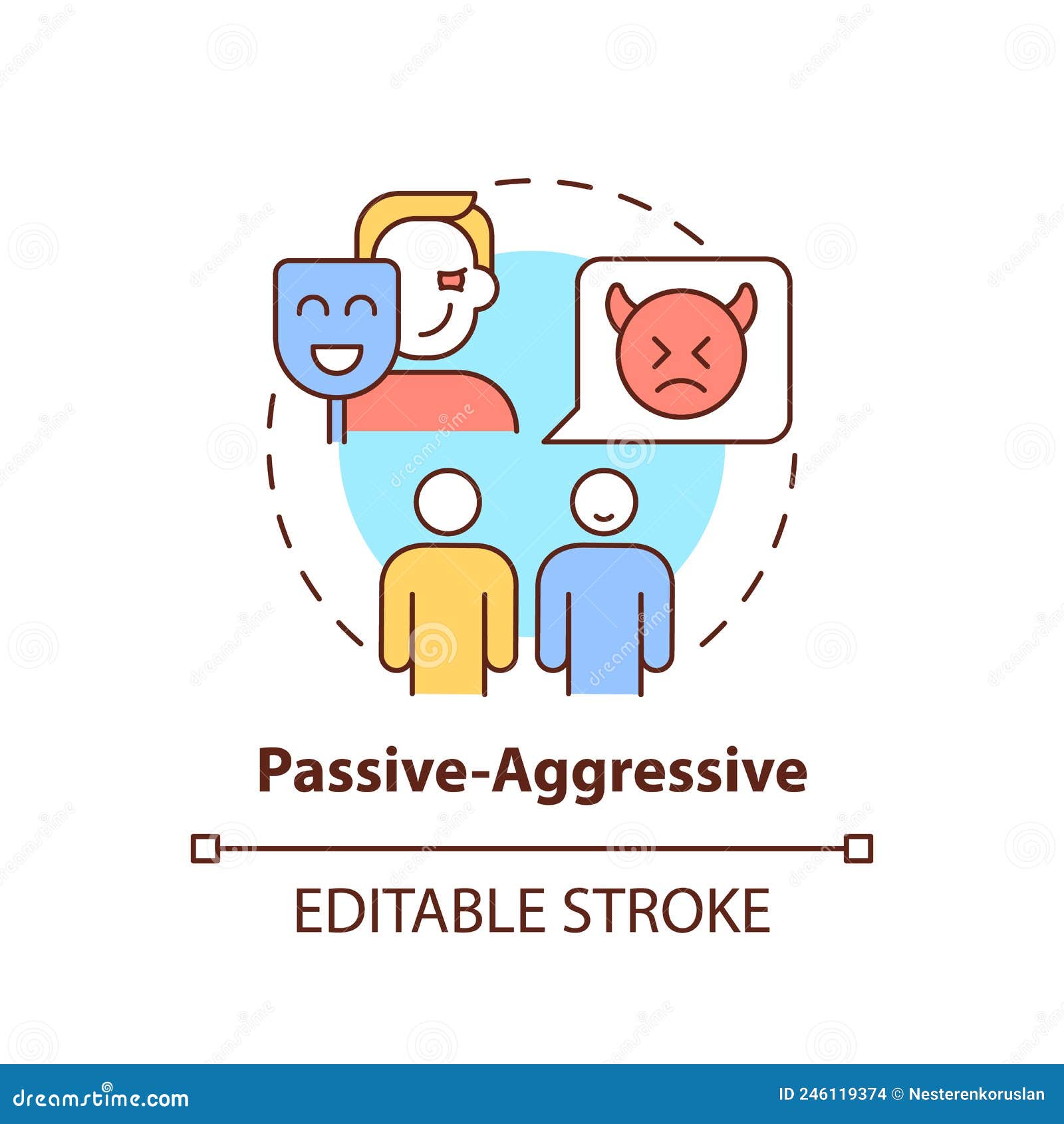Passive-aggressive Concept Icon Stock Vector - Illustration of ...