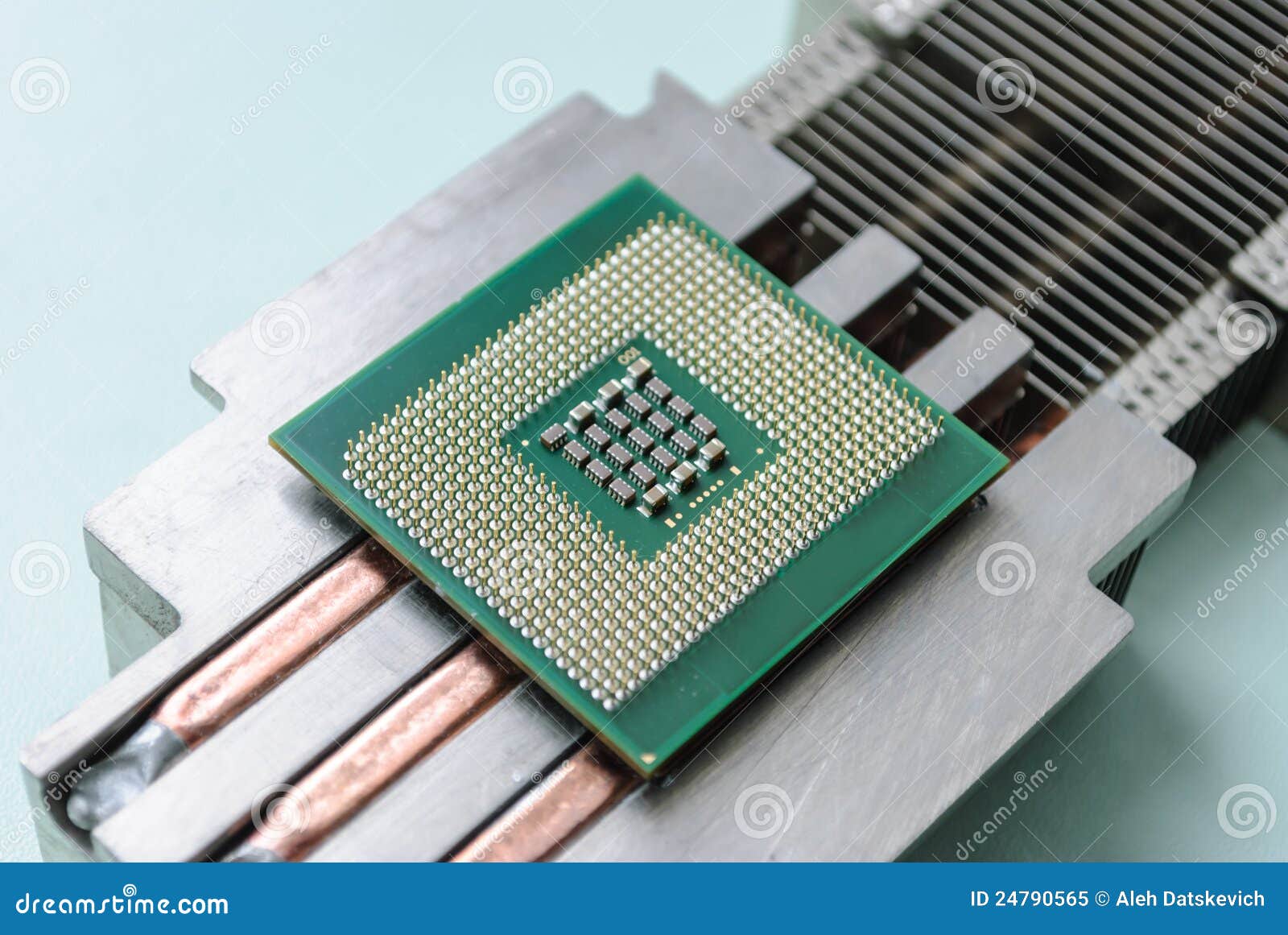 Passive Cooling Radiator with Processor. Stock Image - Image of cool ...