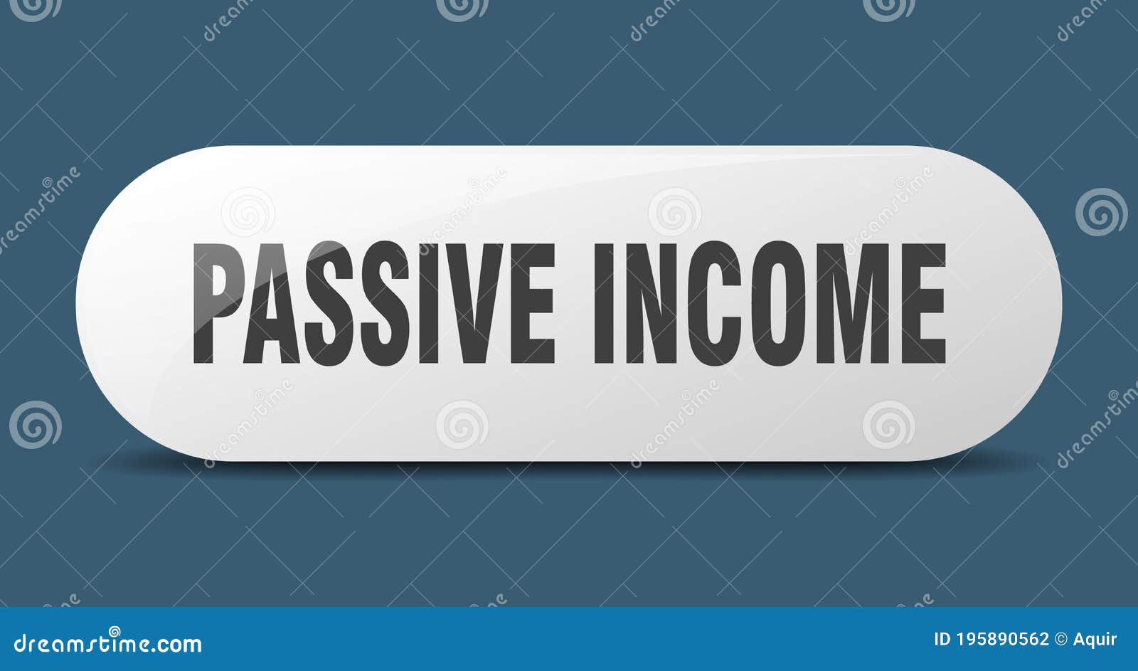 Passive Income Button. Sticker. Banner. Rounded Glass Sign Stock Vector ...
