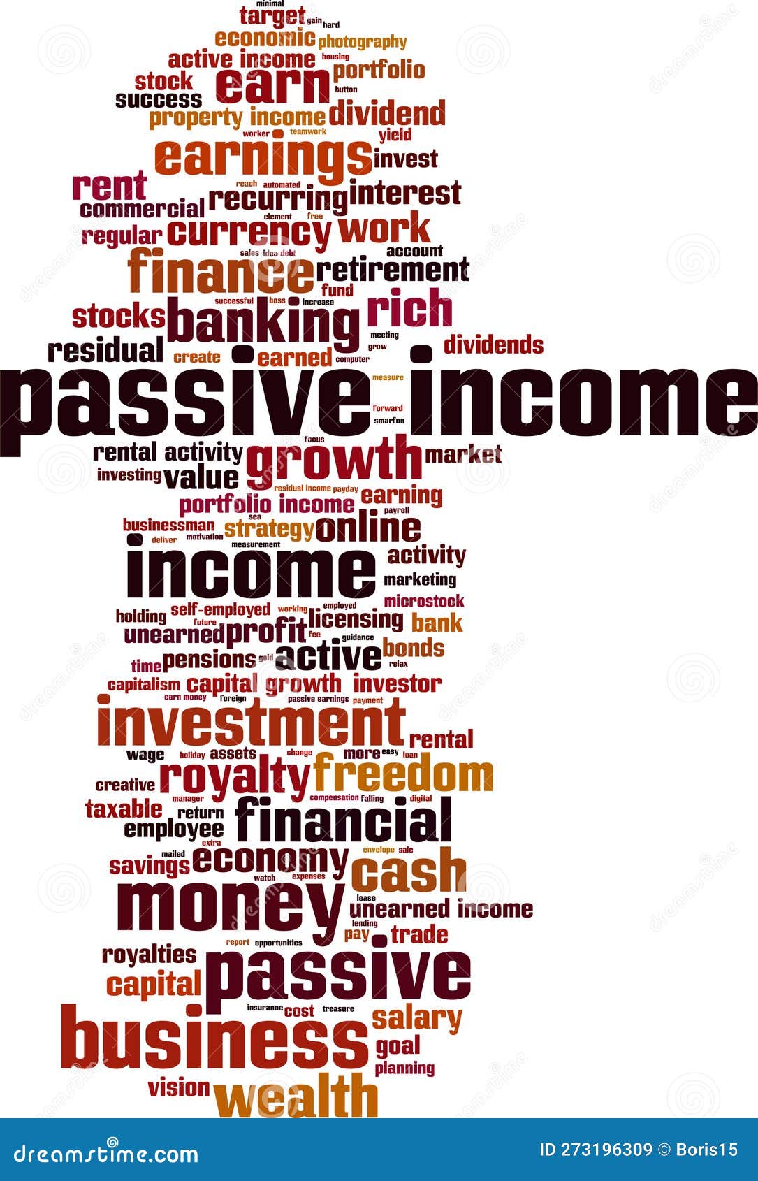 Passive income word cloud stock vector. Illustration of interest ...