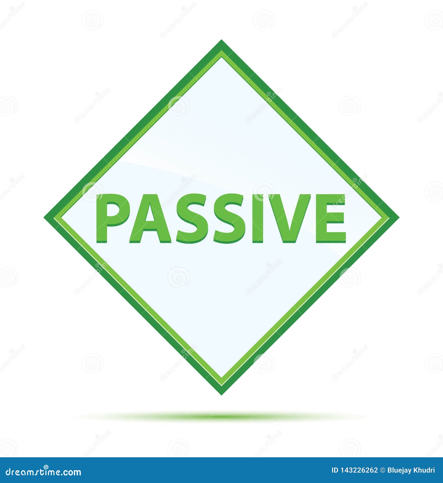 Passive Modern Abstract Green Diamond Button Stock Illustration ...