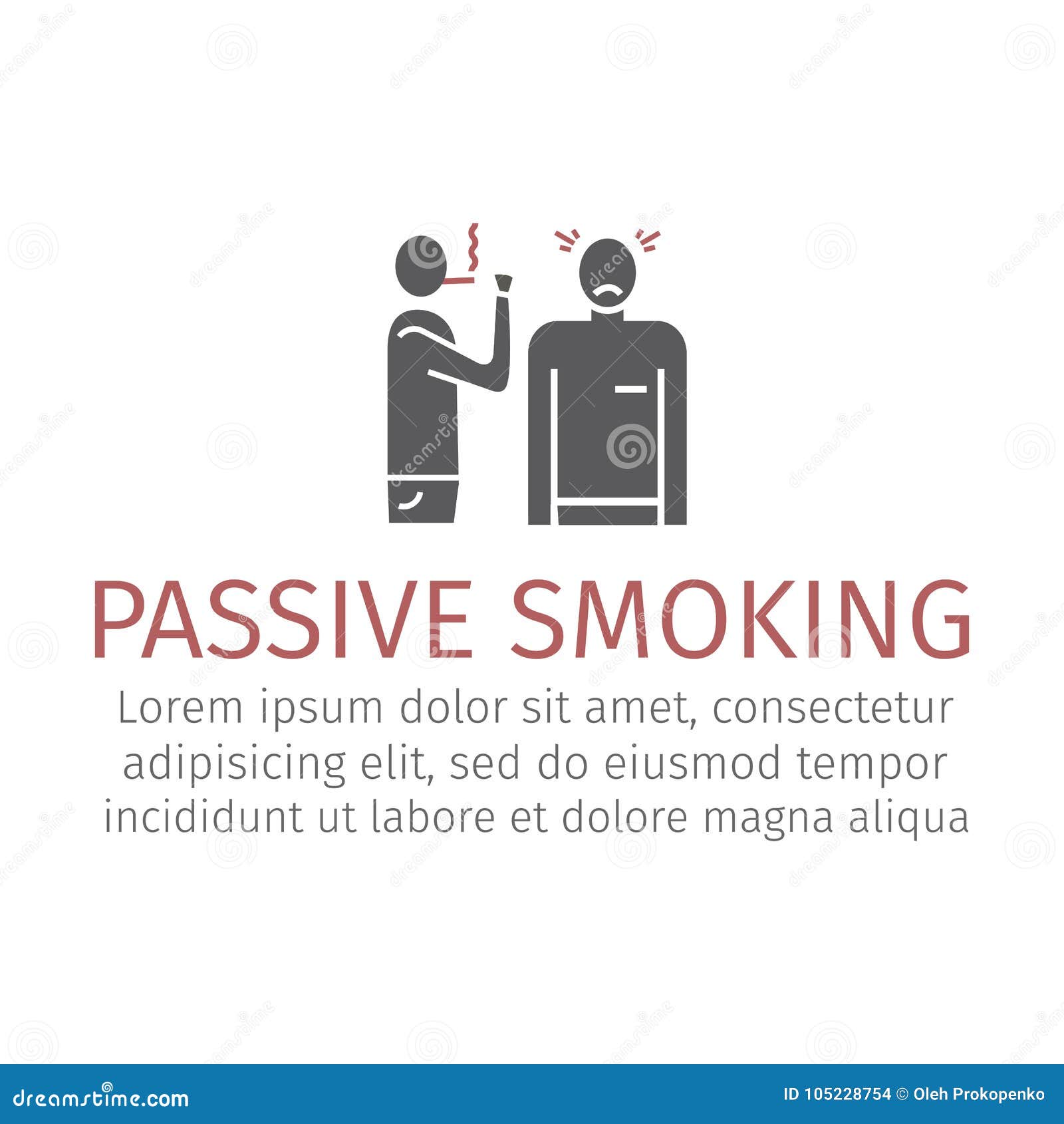 Passive Smoking Icon. Vector Illustration Stock Vector - Illustration ...