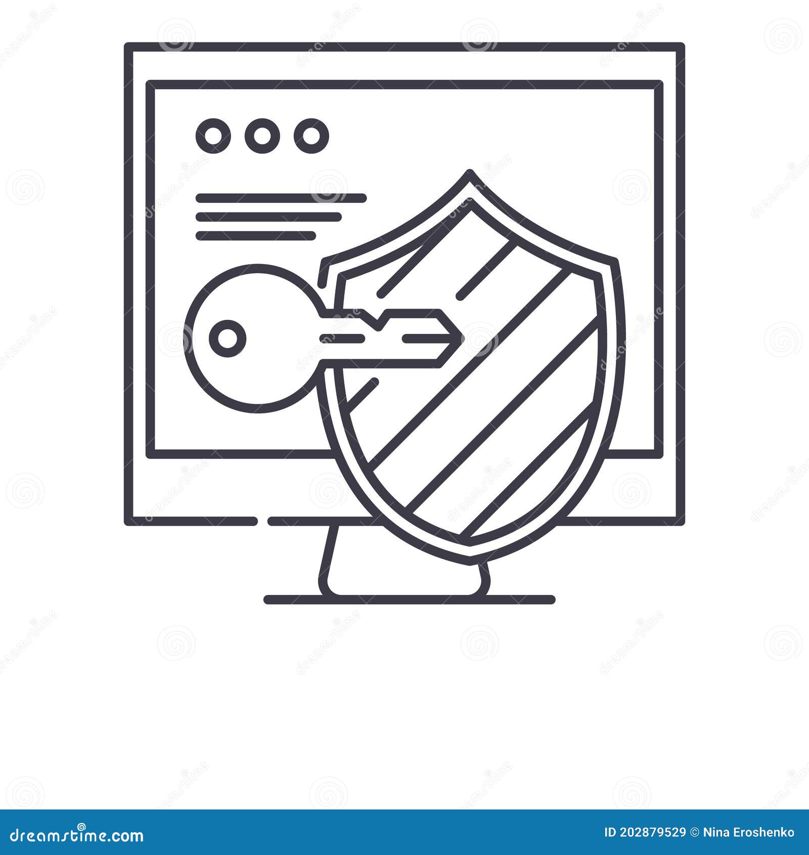 Passkey Icon, Linear Isolated Illustration, Thin Line Vector, Web ...