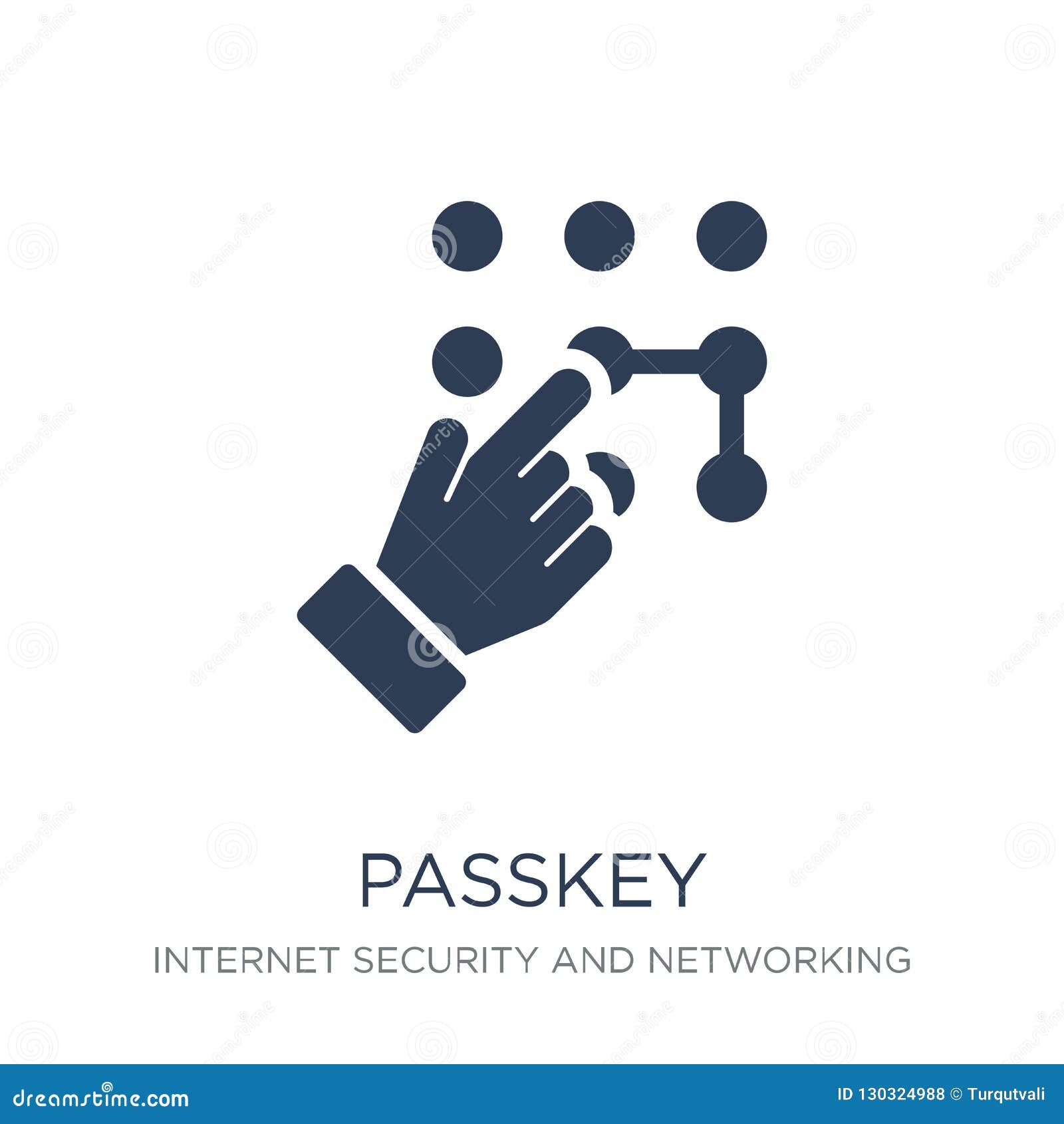 Passkey Icon. Trendy Flat Vector Passkey Icon on White Background from ...