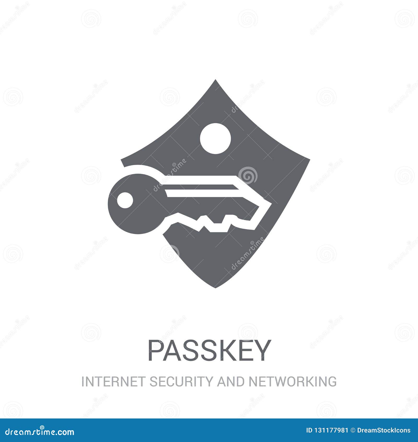 Passkey Icon. Trendy Flat Vector Passkey Icon On White Background From ...