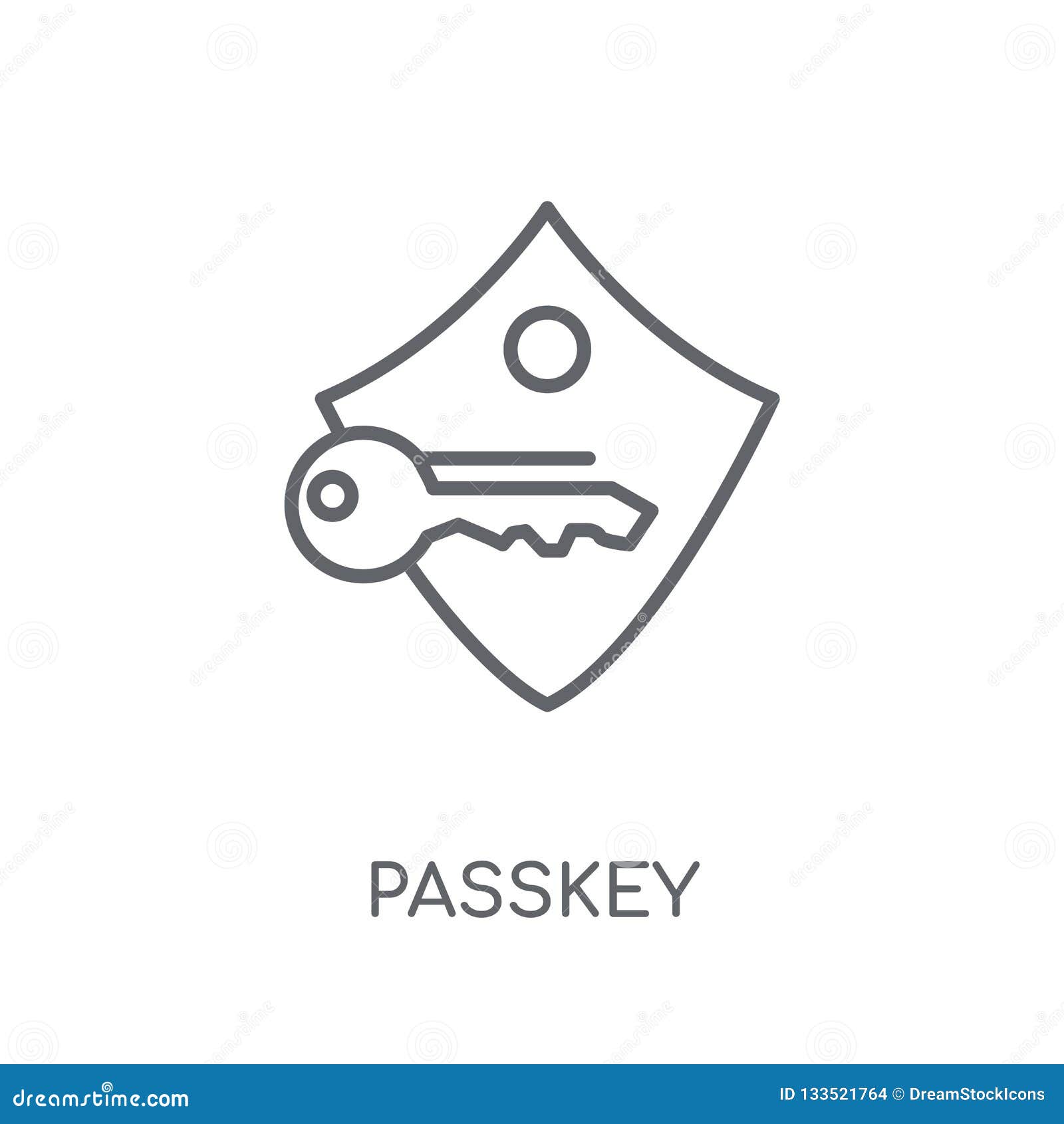 Passkey Linear Icon. Modern Outline Passkey Logo Concept On Whit Vector ...