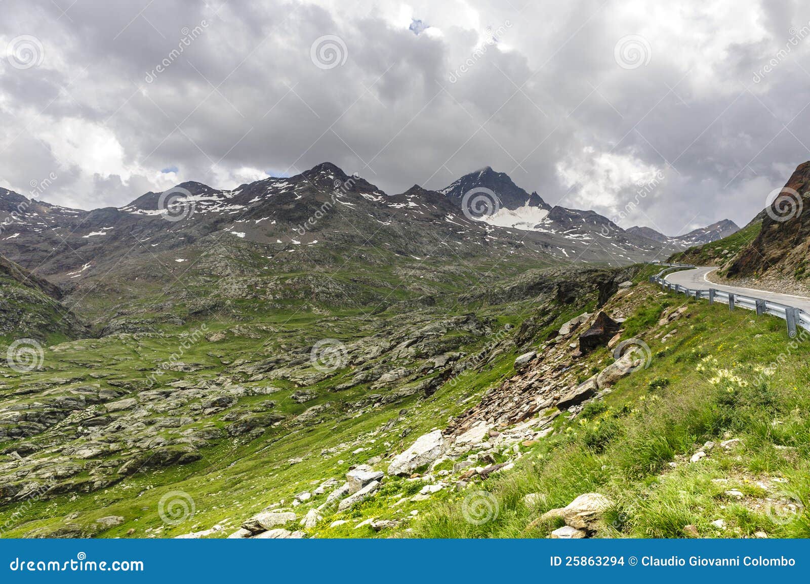 Passo Gavia stock photo. Image of road, italian, europe - 25863294