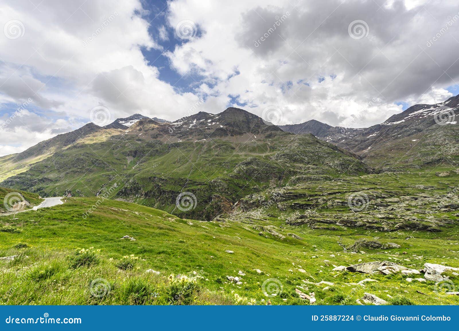 Passo Gavia stock photo. Image of summer, outdoor, road - 25887224
