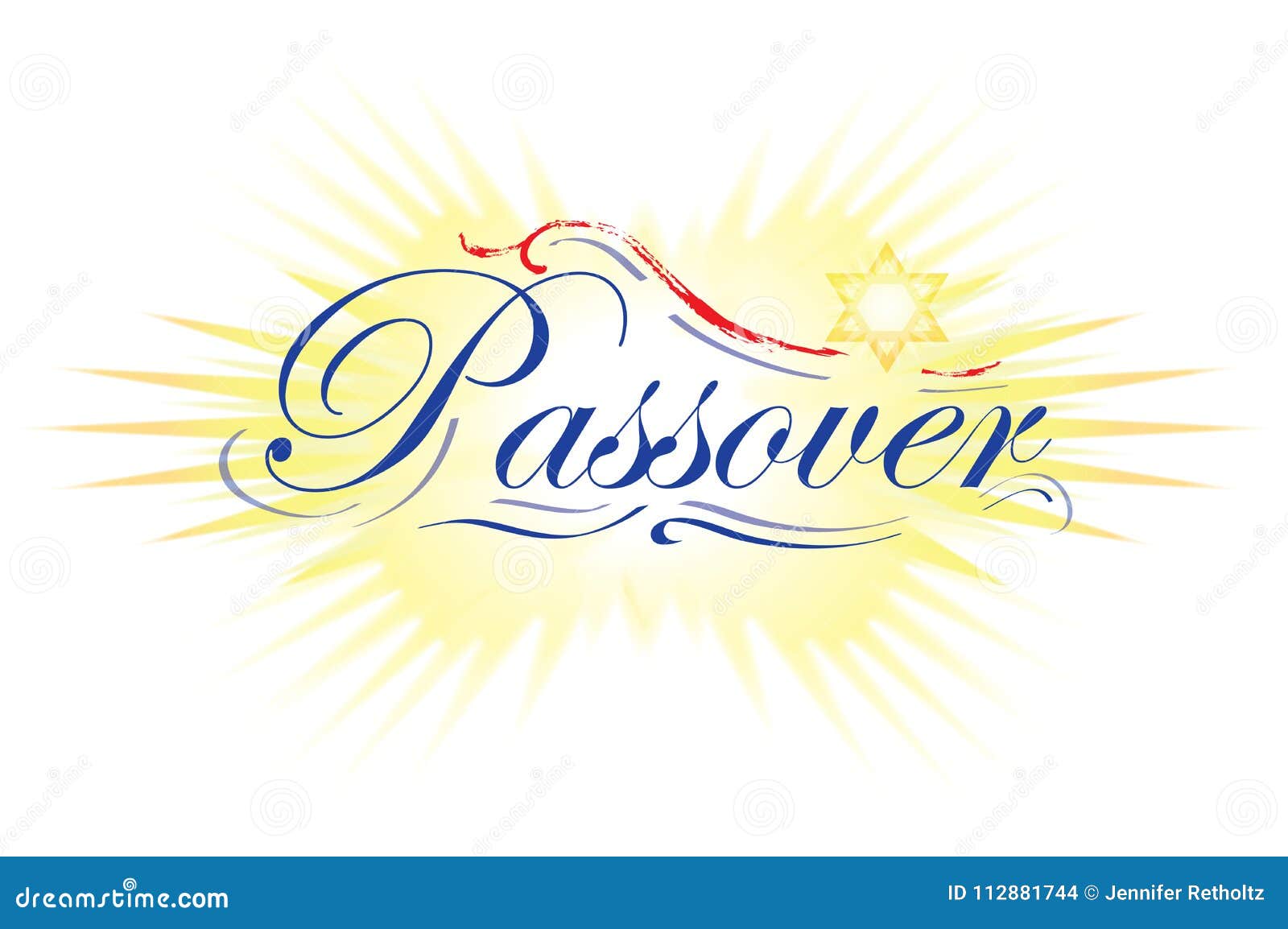 Passover Banner with Star of David Stock Illustration - Illustration of ...
