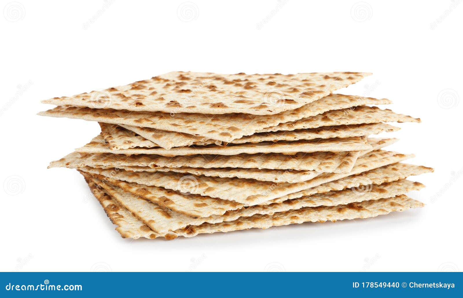 Passover Matzos Isolated. Pesach Celebration Stock Photo - Image of ...