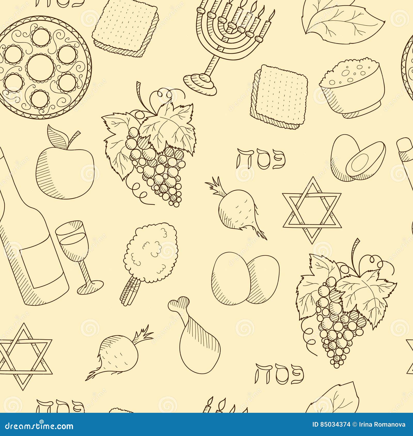 Passover Symbols Pack Vector Illustration | CartoonDealer.com #39293200