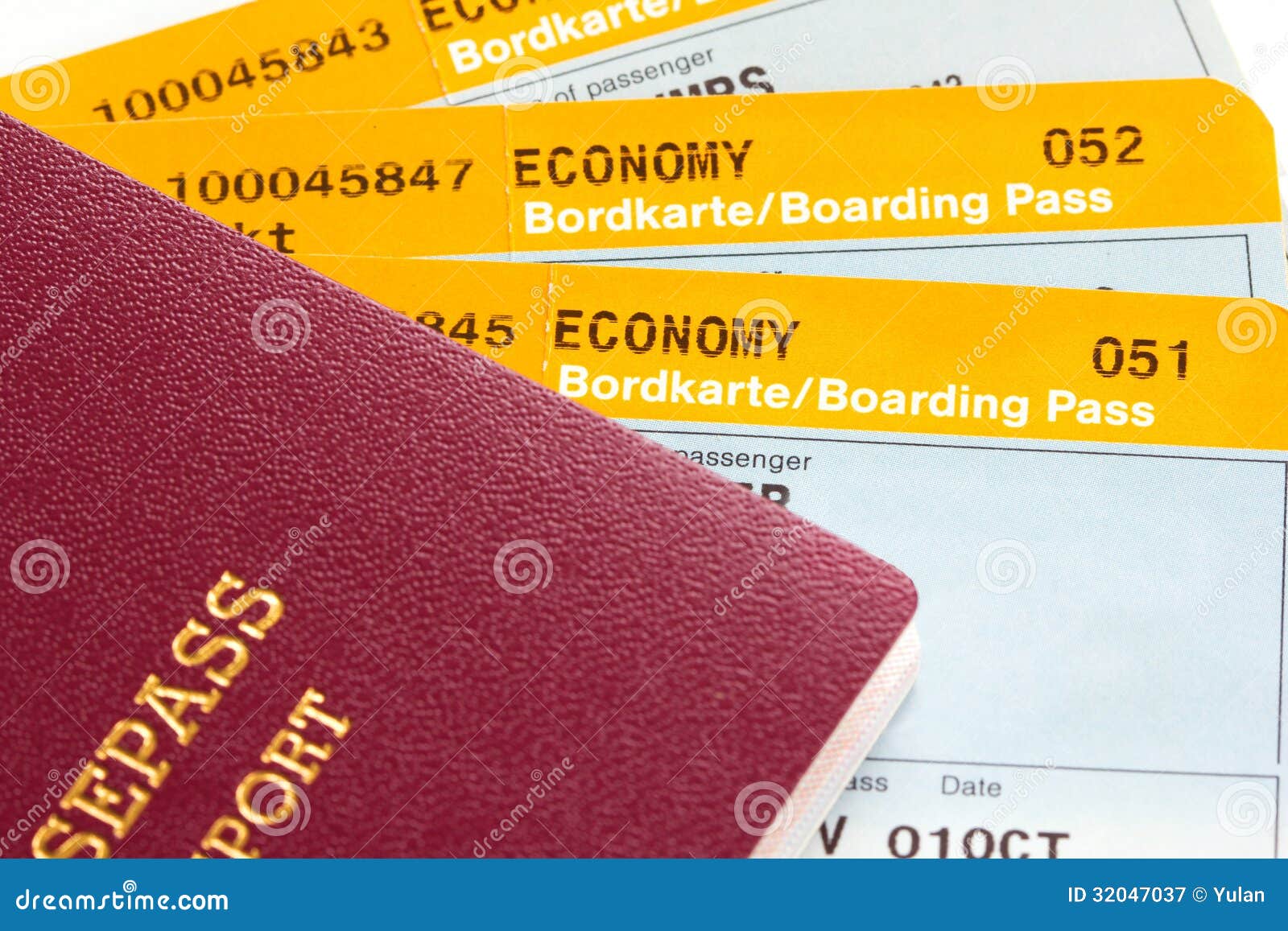 Passport and Boarding Cards Stock Image - Image of pass, airplane: 32047037