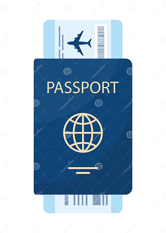 Passport With Boarding Pass Airplane Ticket Inside Passport Air