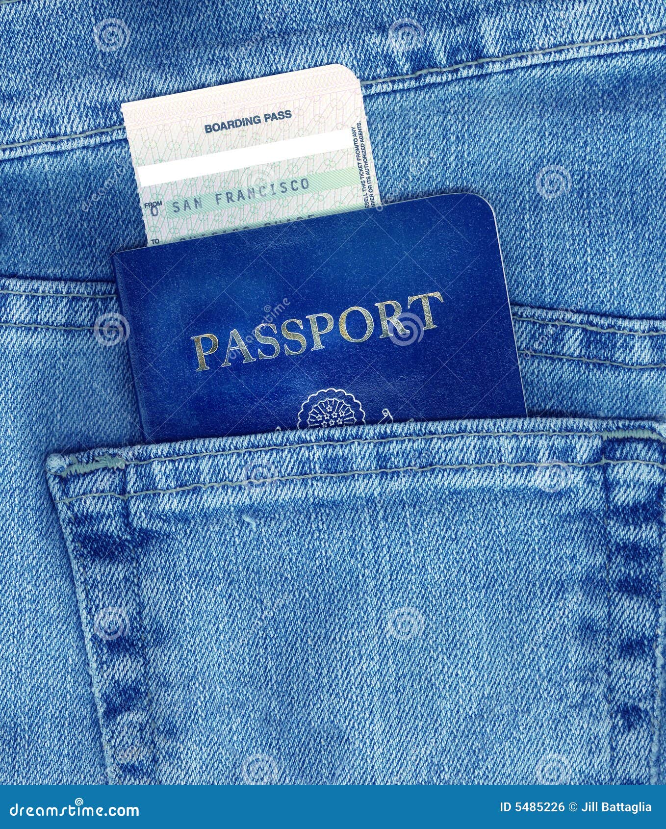 Passport and Boarding Pass in Pocket Stock Photo - Image of legal ...