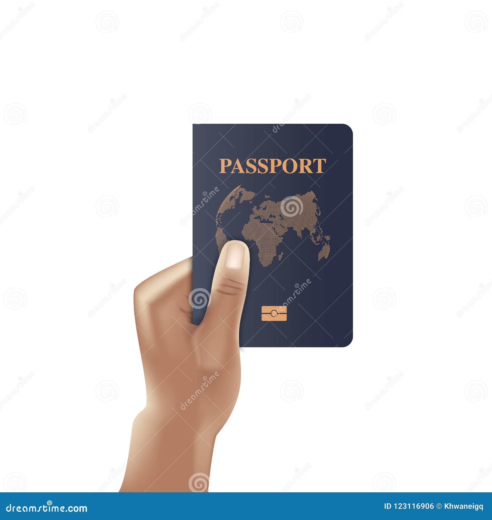 Passport Book with Hand Holding, Identification Citizen, Vector ... Passport Book with Hand Holding, Identification Citizen, Vector ...