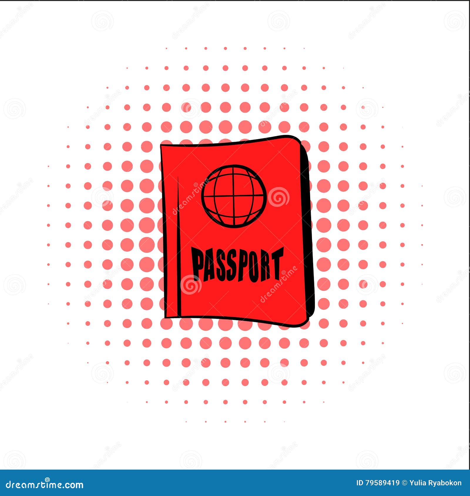 Passport Comics Icon Stock Image | CartoonDealer.com #125835745