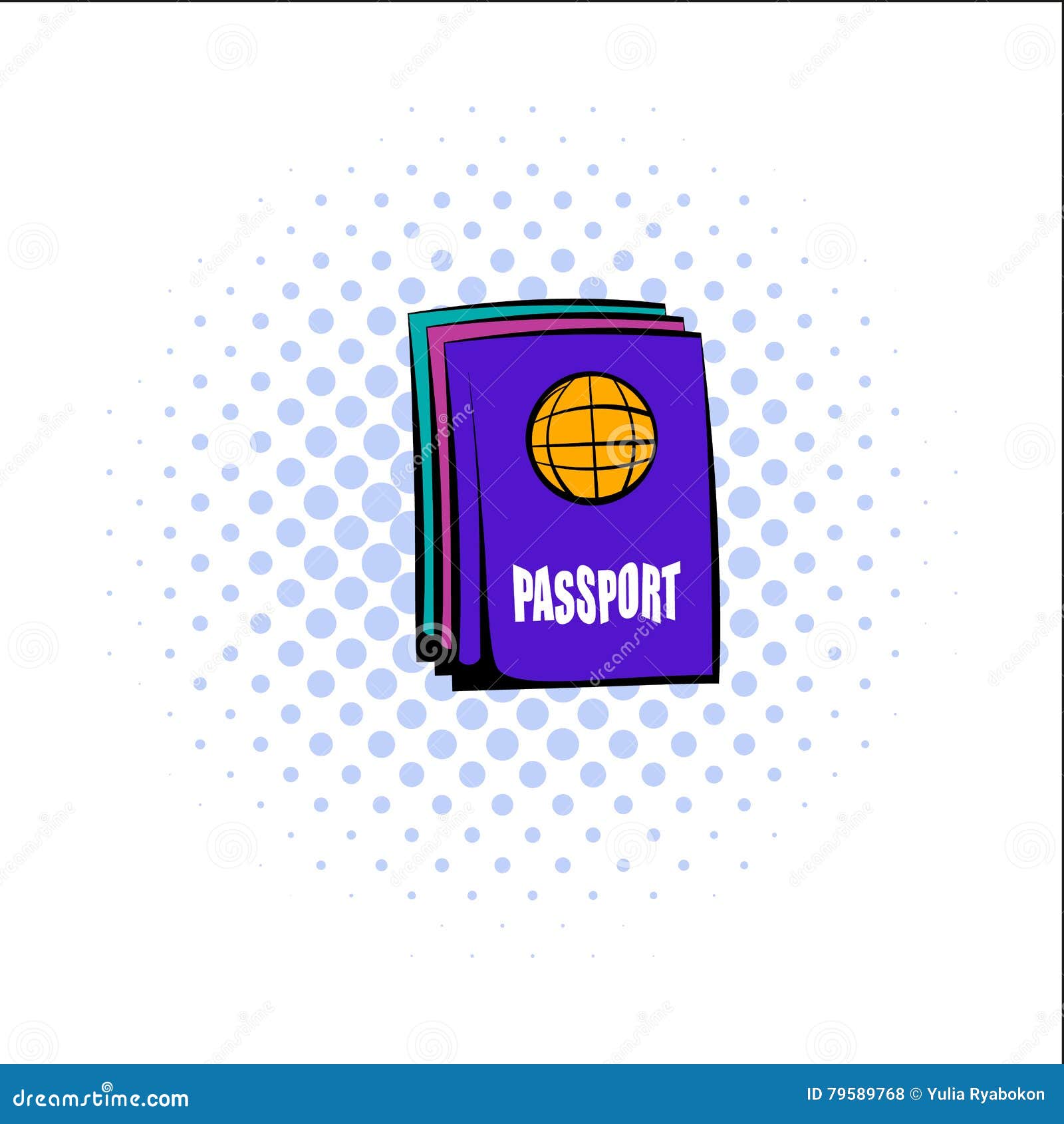 Passport Comics Icon Stock Image | CartoonDealer.com #125835745