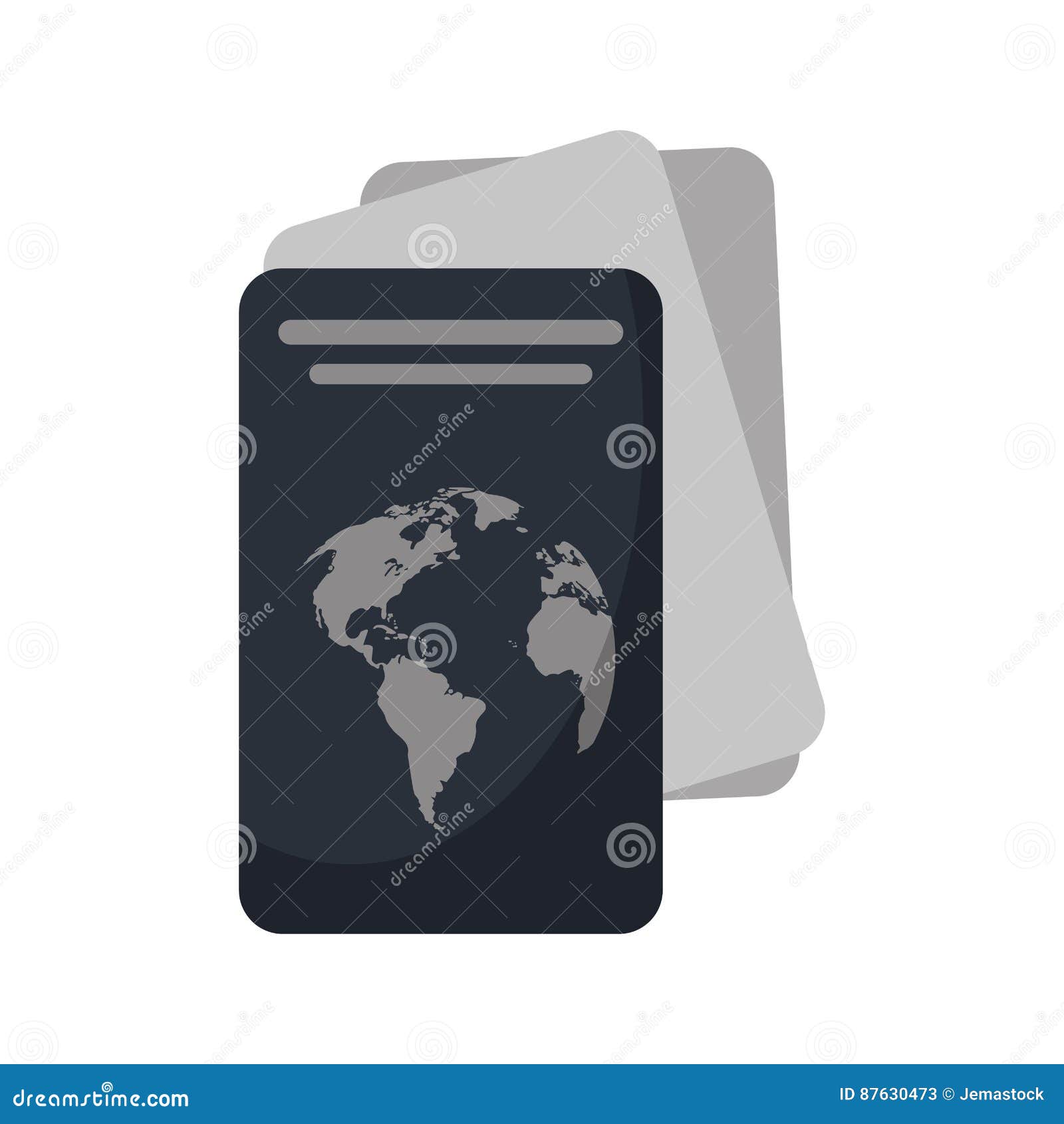 Passport Document Identification Icon Stock Illustration - Illustration ...