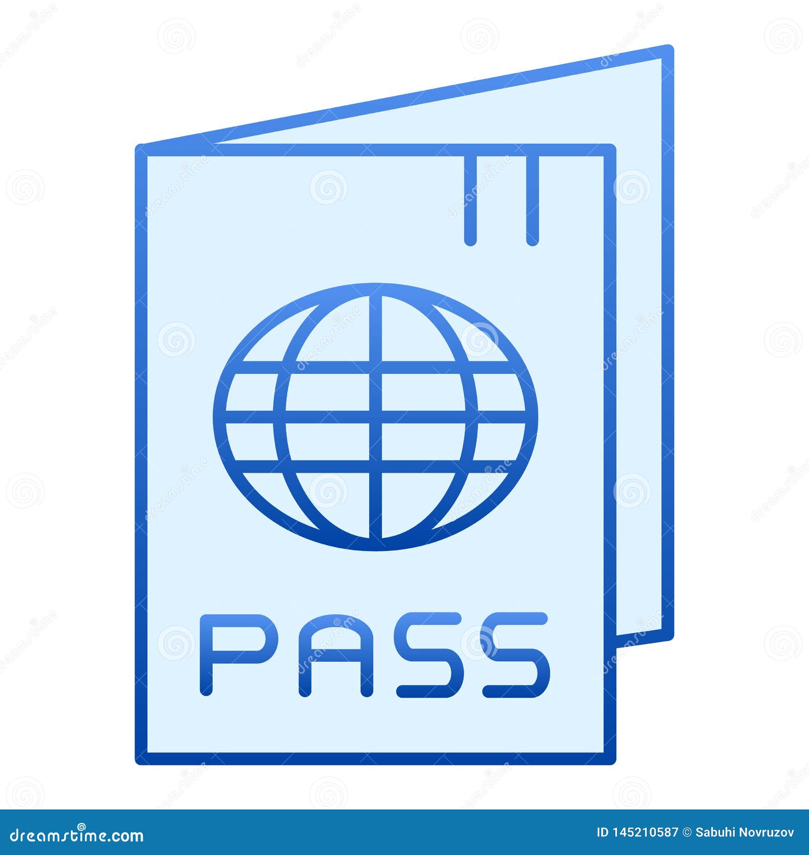 Passport Flat Icon. Identification Document Blue Icons in Trendy Flat ...