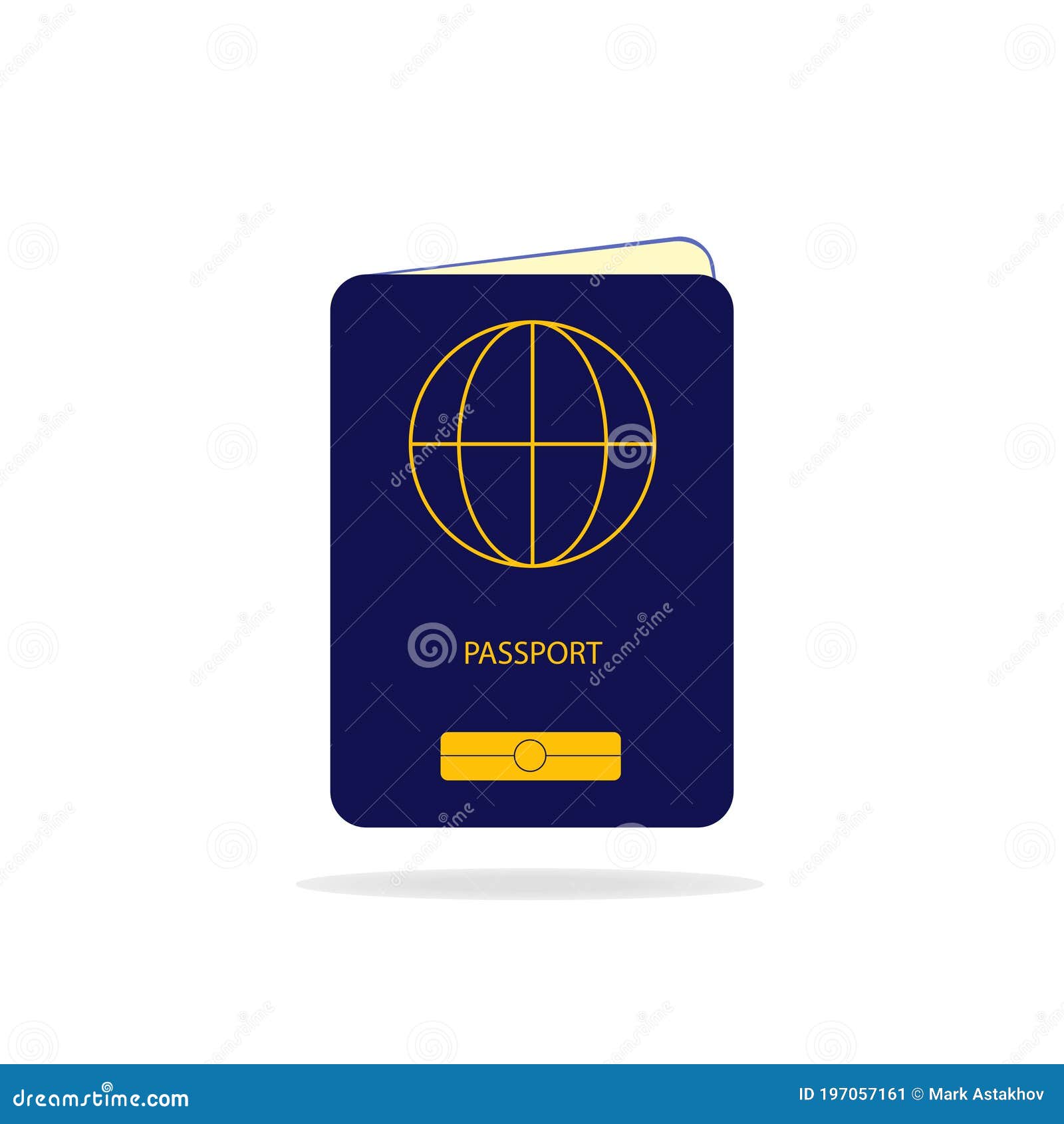 Passport Flat Vector Icon. Passport Citizen Document Stock Vector ...