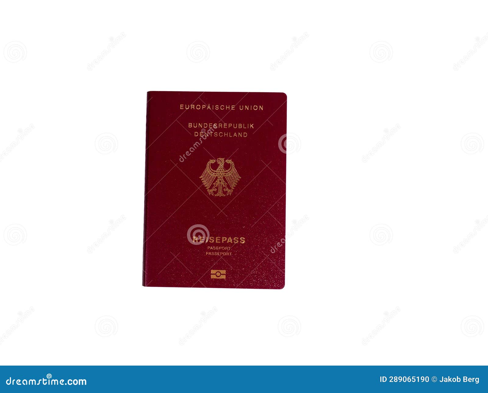 Passport of German Citizen on White Background. Stock Photo - Image of ...