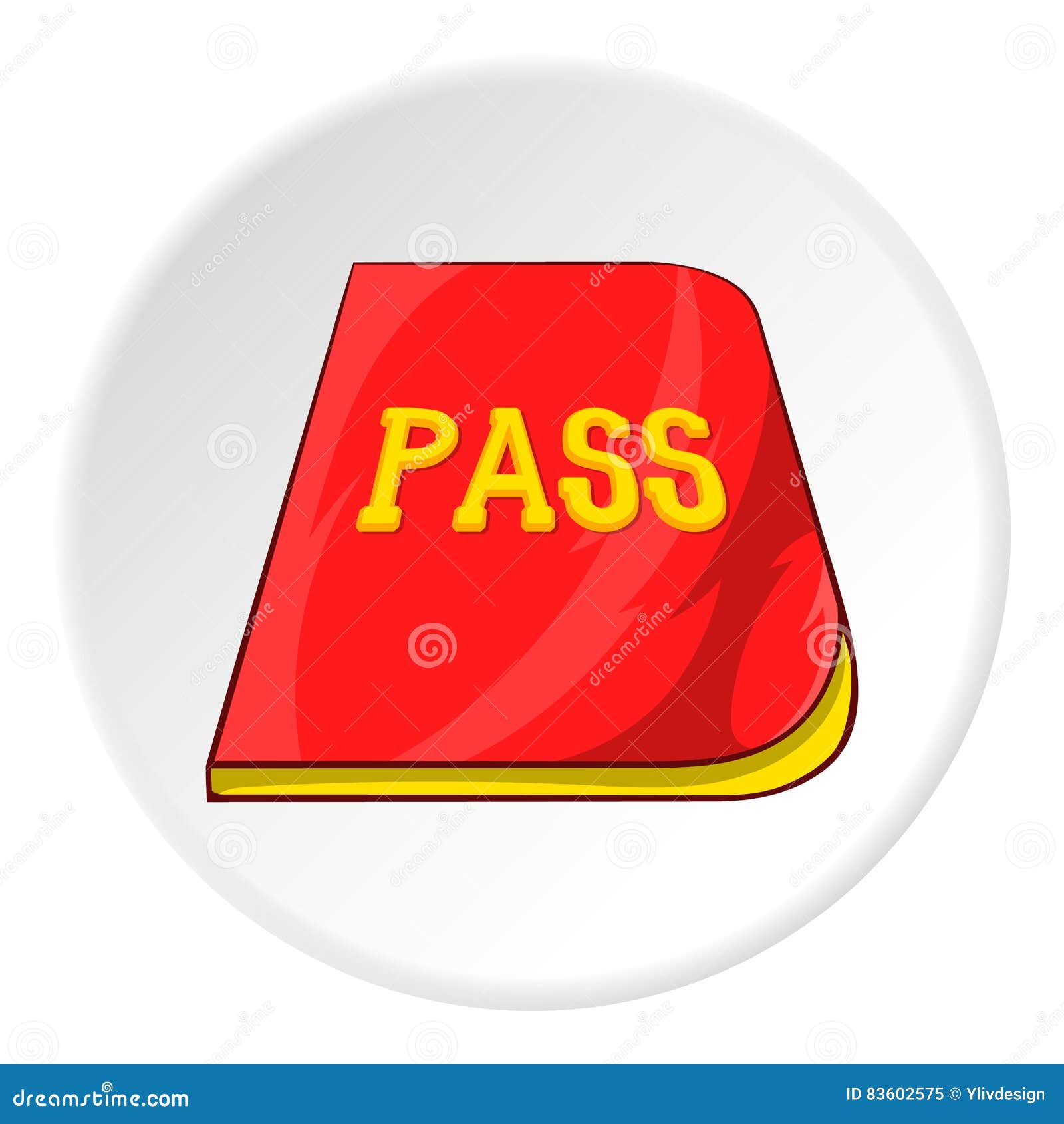 Passport Icon, Cartoon Style Stock Vector - Illustration of identity ...