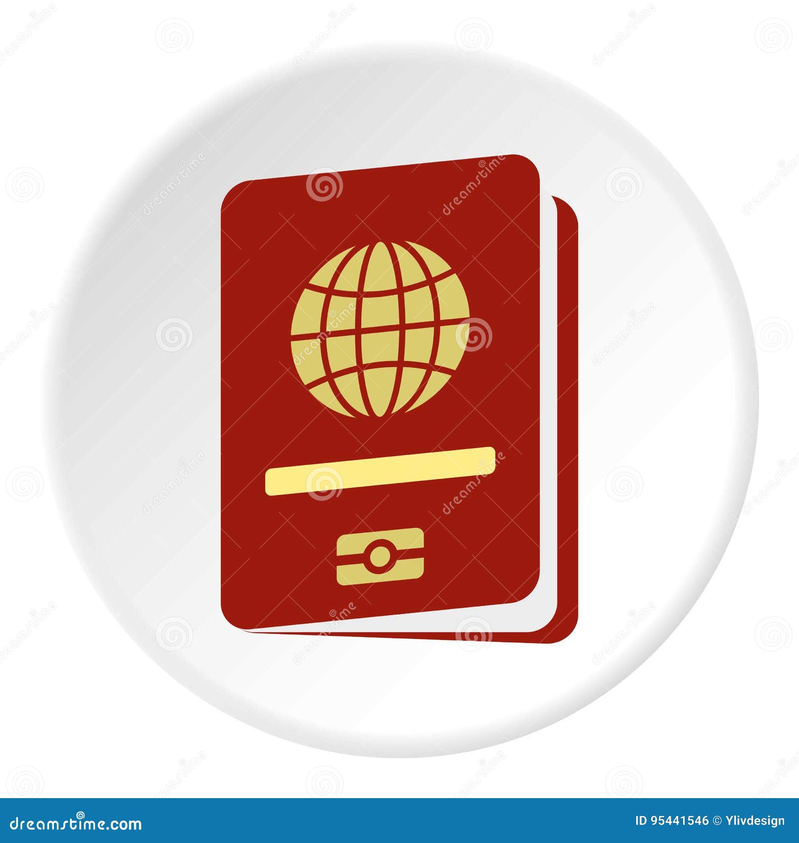 Passport icon circle stock vector. Illustration of isolated - 95441546